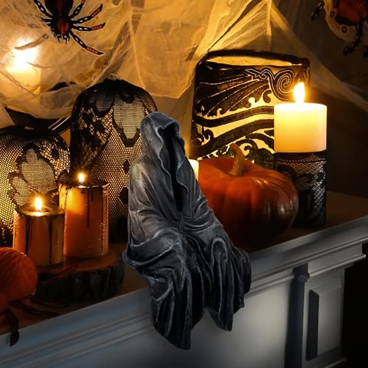 SHOWFEICAT Resin Tabletop Gothic Decor Sitting Statue, Resin Statue Gothic Decor, Fits On Sturdy Shelf and Has A Cool Mystic Look 5.1 Inch