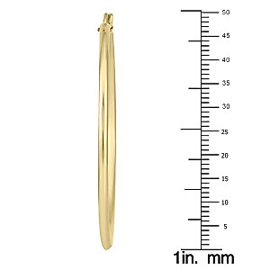 14K Yellow Gold Filled Hoop Earrings (50mm)