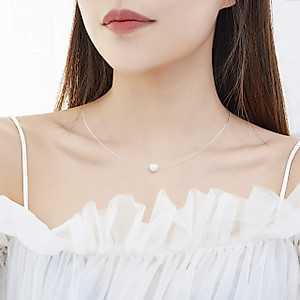 Starain 8 Pcs Fishing Line Necklace for Women Single Moon Star Cubic Zircon Pendant Choker Necklace Set