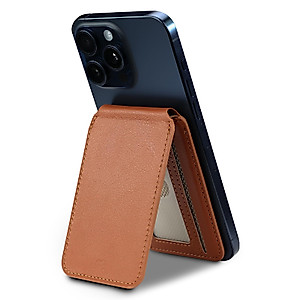 MYBAT PRO Magsafe Wallet with Adjustable Stand, Mens Magnetic Phone Wallet Card Holder for iPhone 15 Pro Max/14/13/12 Series, Not for iPhone 13/12 mini, RFID Blocking, Fit 4 Cards, Brown