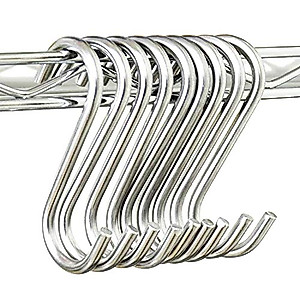 Silver 3.5 Inch Stainless Steel S Hanging Hooks for Indoors, Outdoors, Hang Anything 20 Pcs