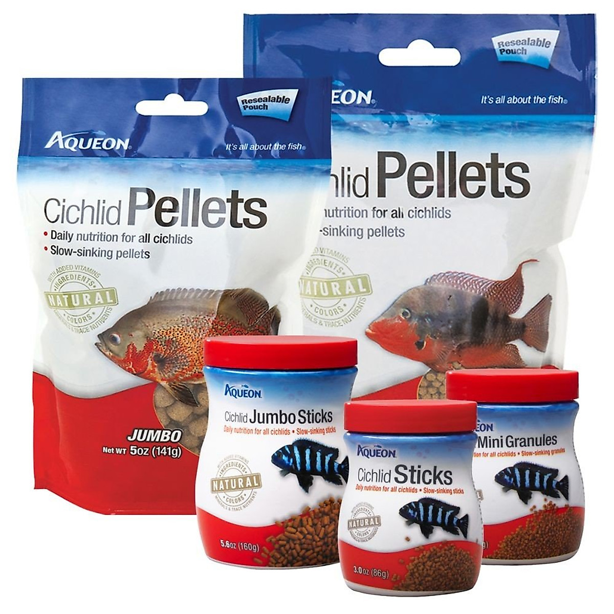 Aqueon Cichlid Medium Pellets [Set of 2] Size: 7.5 Ounce