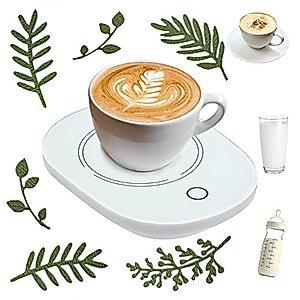 Coffee Warmer for Desk Office Home Cup Warmer with Automatic Shut Off Beverage Warmers Plate Electric Gravity Smart Coffee Mug Warmer for Coffee Milk Candle Tea Heating Keep Up to 131℉/55℃ (White)