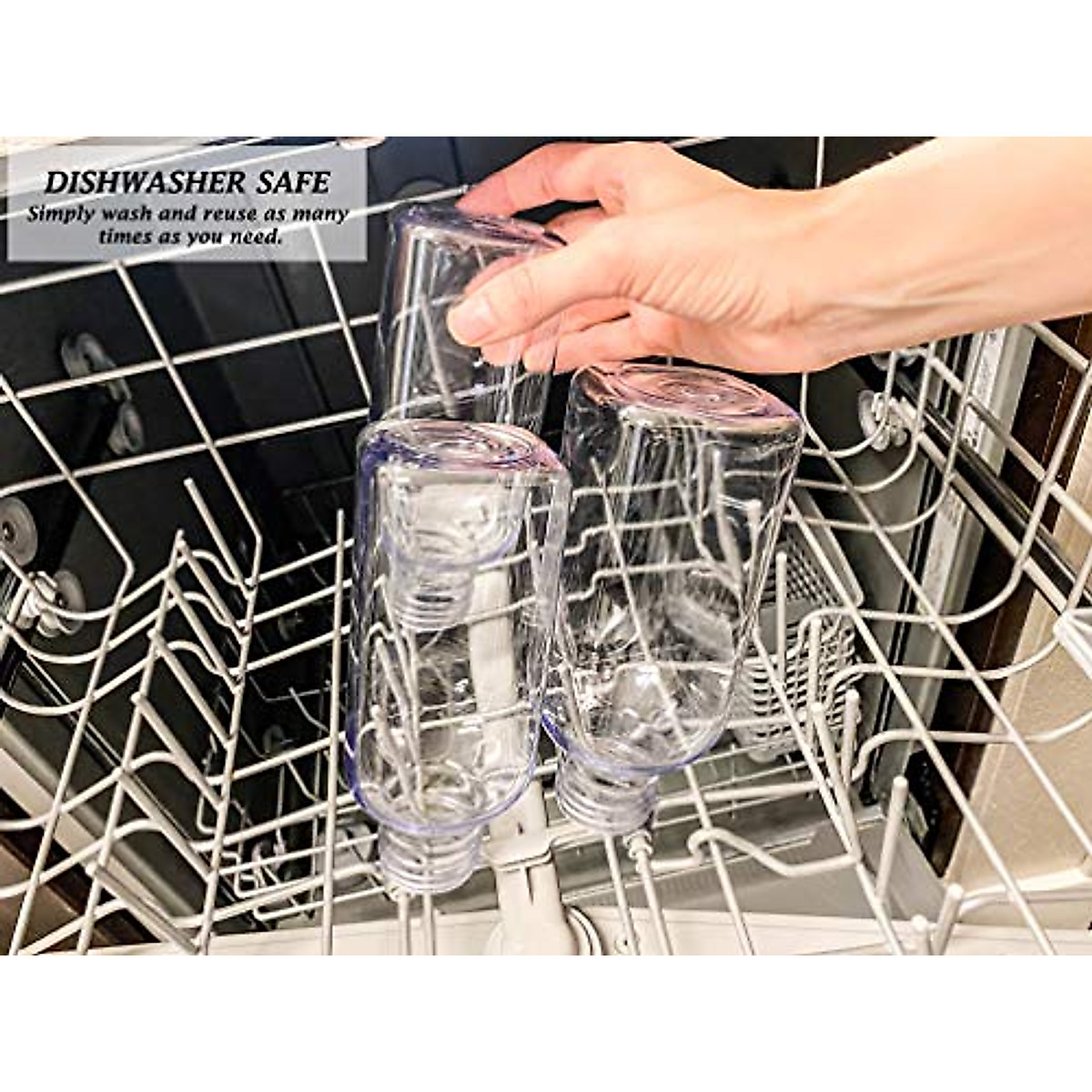 Dishwasher Safe Plastic Juice Bottles with Lids, Free Insulated Bottle Holder, Hot or Cold Drinks, 12pcs 16oz Empty Clear BPA Free Reusable Containers with Caps for Smoothies, Milk and Other Beverages