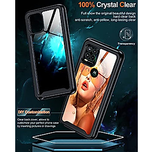 LeYi for Moto G Stylus 5G Case（2021）, Motorola G Stylus 5G Case with 2 Tempered Glass Screen Protector, Full-Body Shockproof Bumper Rugged Hybrid Clear Phone Case for Moto G Stylus 5G, Black/Clear