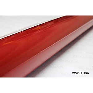 VViViD Red Gloss Car Wrap Vinyl Roll with Air Release Adhesive 3mil (1.5ft x 5ft)