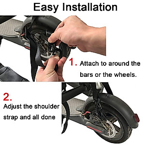 OwnMy 2PCS Kick Scooter Shoulder Straps, Adjustable Scooter Carrying Straps for Kids Balance Bike Scooter Folding Chair Yoga Mat