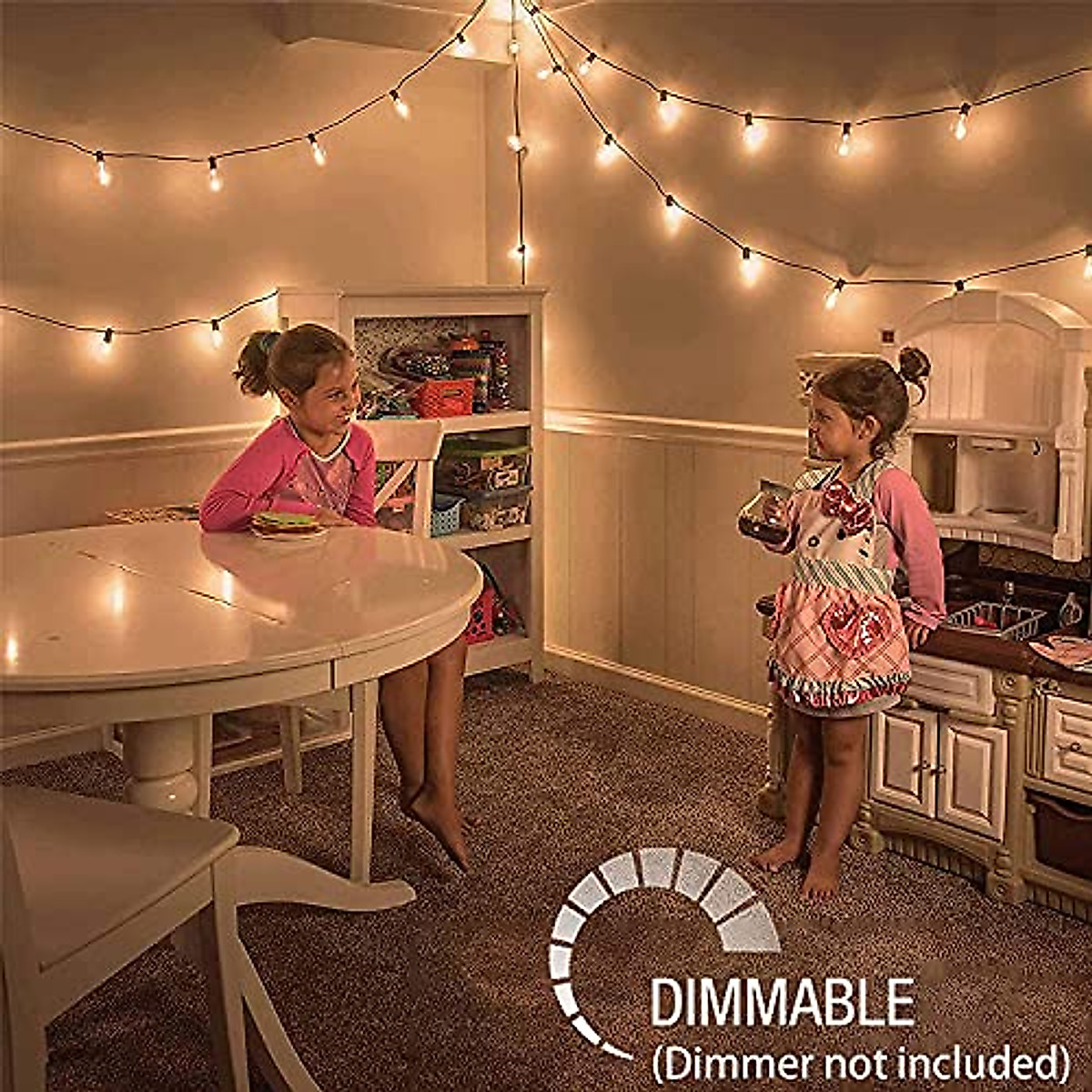 Afirst Outdoor LED String Lights 20FT - Patio Lights with 22 Shatterproof Bulbs(2 Spare) Waterproof Connectable Edison Bulb String Lights for Outside Backyard Porch Lighting