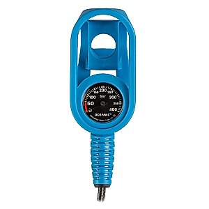 OCEANIC+ Console with Pressure Gauge | Secure Your Apple Watch Ultra Next to a Tank Pressure Gauge | Bar Version | Submersible | Hose Included