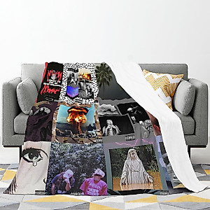 Dustinca Suicide Boys Album Collage Flannel Air Conditioning Blanket Home Decor Fleece Blanket 30x40 Inch