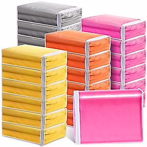 50 Pieces Clear Vinyl Zippered Storage Bags Bulk 15 x 11 x 4 Inches Clear Plastic Storage Bags with Zipper for Bedding Sheets Comforters Clothes Duvet Covers Blankets Linen Closet