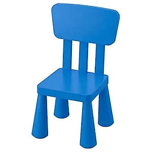 IKEA Mammut Polypropylene Plastic Indoor/Outdoor Children's Chair (Blue)