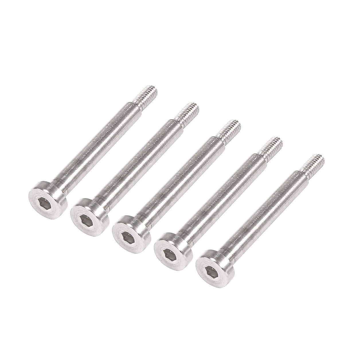 uxcell 5pcs 304 Stainless Steel Hex Socket Shoulder Bolt 5mm Shoulder Dia 35mm Shoulder Length M4 Thread