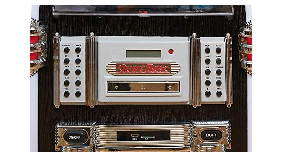 Roxby Retro Full Size Jukebox Cd Player with Bluetooth Stereo Record ...