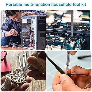 Precision Screwdriver Set, 24 in 1 Magnetic Driver Bit Set, Mini Pocket Screwdriver Repair Tool Kit with Storage Case for Electronics/Smartphone/Tablet/PC/Eyeglasses