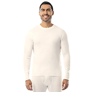 ColdPruf Men's Basic Active Wear Crew Top, Winter White, 3X