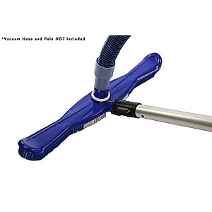 20-Inch Plastic Pool Vacuum Brush | Perfect for Cleaning Your Pool Wall | Compatible with Standard Telescoping Poles | Light Weight with Strong Nylon Bristles