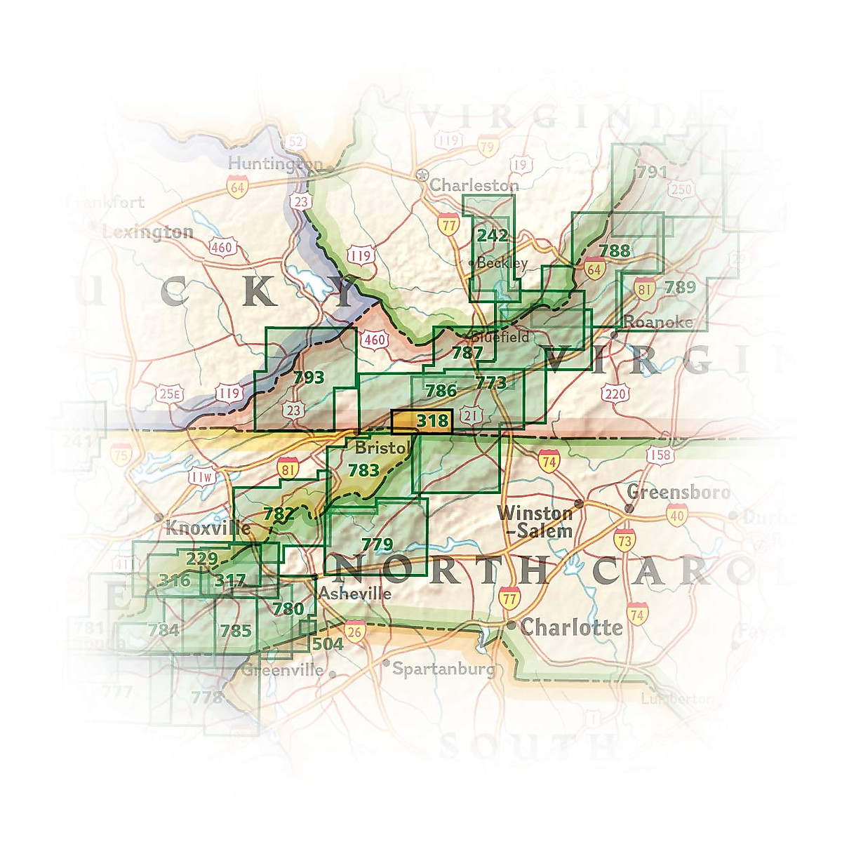 Mount Rogers High Country Map [Grayson Highlands State Park] (National Geographic Trails Illustrated Map, 318)