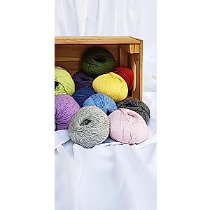 100% Alpaca Yarn Wool Set of 3 Skeins DK Worsted Weight - Heavenly Soft and Perfect for Knitting and Crocheting (Azure Blue, DK/Worsted)