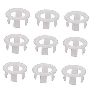 OSALADI 60pcs Washbasin Overflow Hole Bath Sink Sanitary Sink Ring Sink Hole Sink Overflow Trim Ring Sink Overflow Covers Wash Sink Ring Kitchen Accessory Basin Sink Strainer White Plastic