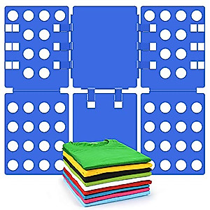 T shirt Folding Board T shirt Clothes Folder Laundry Organizer Easy and Fast for Kid and Adult to Fold Clothes Blue