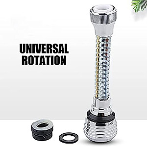 360° Rotatable Sink Faucet Head Anti-Splash Tap Booster Shower and Water Saving Faucet for Kitchen Kitchen Faucet Sprayer Attachment, Movable Faucet Extender for Kitchen Sink