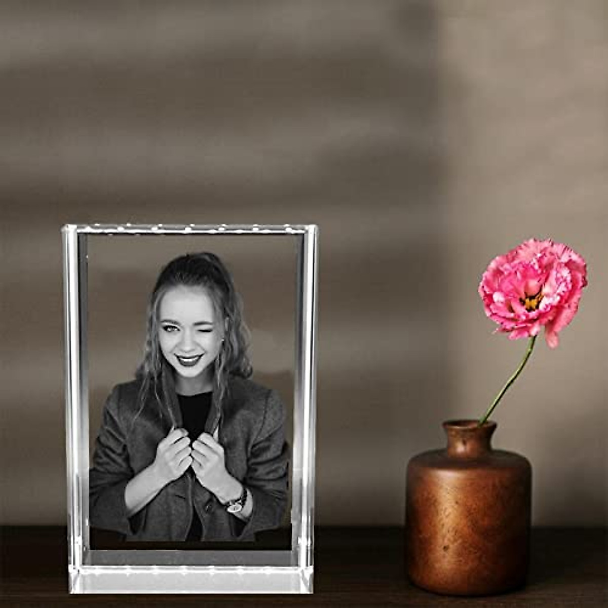 Personalized 3D Crystal Photo,Crystal Photo, 3D Photo Crystal,Hologram, ArtPix 3D Crystal Photo,Custom Crystal Gifts With Customizable Photo for Him, Her, Mom, Dad,3D Crystal Photo Personalized with Light (Cuboid, "1.97x1.97x3.15")