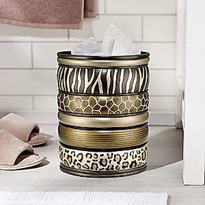 Popular Bath Safari Stripes, Waste Basket, Chocolate