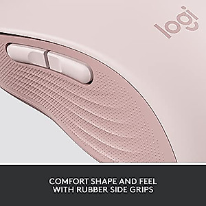 Logitech Signature M650 Wireless Mouse - For Small to Medium Sized Hands, 2-Year Battery, Silent Clicks, Customizable Side Buttons, Bluetooth, for PC/Mac/Multi-Device/Chromebook - Rose