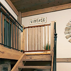 Walk-Thru Top Of Stairs Baby Gate (Farmhouse Collection)