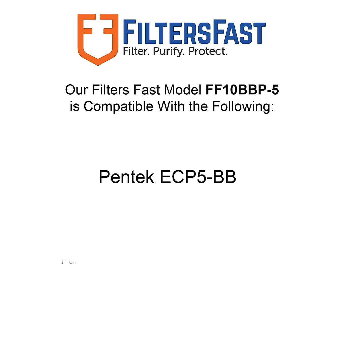 Filters Fast FF10BBP-5 Compatible Replacement for Pentek ECP5-BB Water Filter Cartridge, 10-Inch