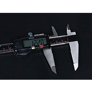 Accusize Industrial Tools 0-8'' / 0-200 mm Elctronic Digital Caliper with Extra Large Screen, Left-Hand, 0.0005''/0.01 mm Resolution, Ab11-L108