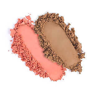 Jouer Les Brights! Blush & Bronze Powder Duos - 2 Shade Blush & Bronzer Palette - High Pigment Powder - Beauty Cosmetics - Vitamin E, Vegan, Paraben, Gluten, & Cruelty Free
