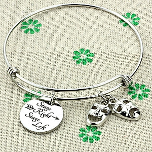 Kivosliviz Theater Gifts Bracelet Drama's Bracelets Gift Comedy Tragedy Jewelry for Actress Theater Bracelet