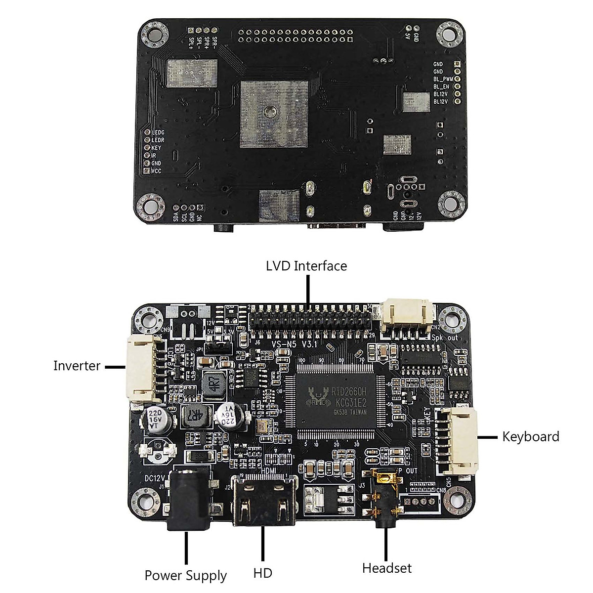 VSDISPLAY 10.4" 10.4 Inch 1024x768 IPS LCD Screen VS104T-003A with Touch Panel VS104TP-A1 & HD-MI Audio LCD Controller Board
