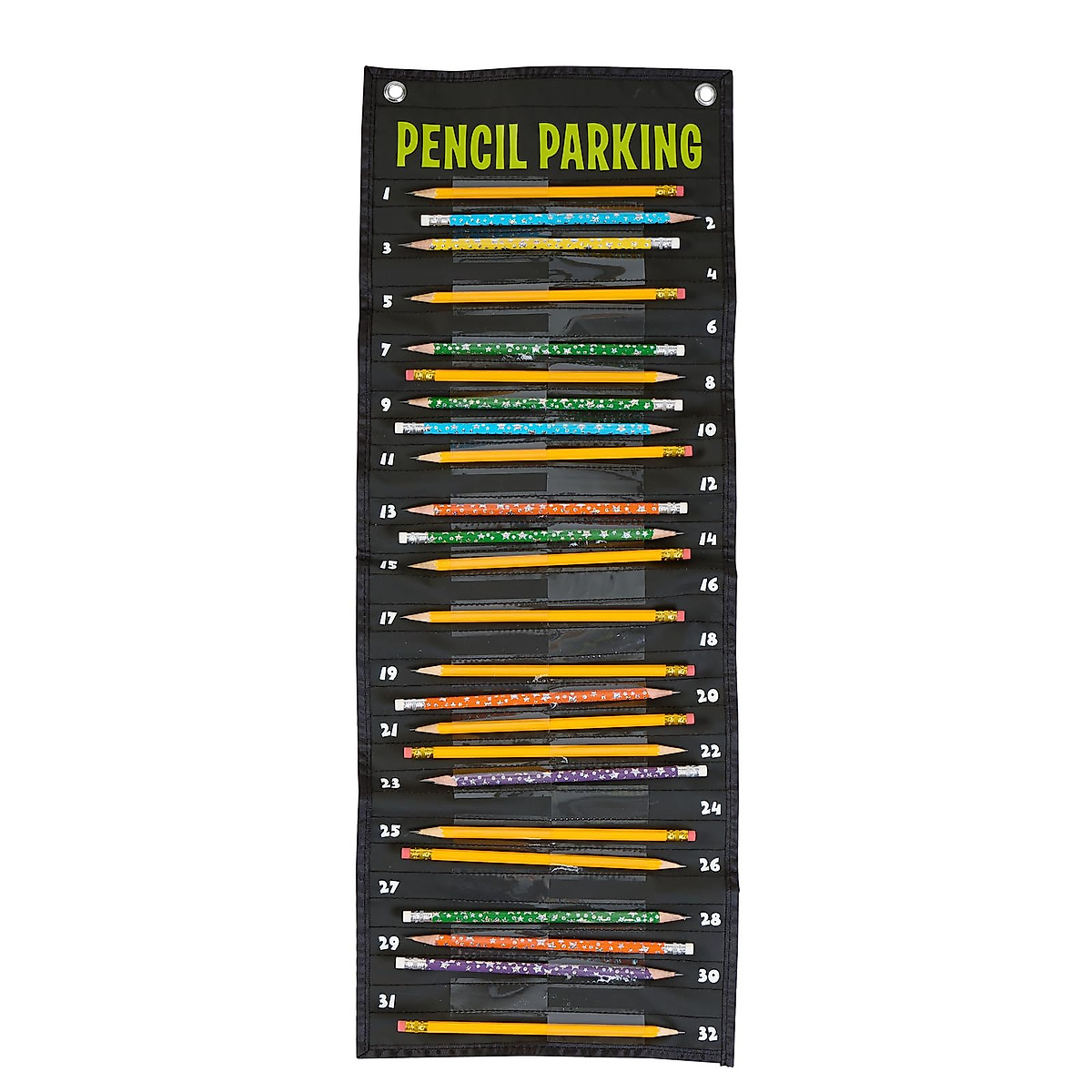 Really Good Stuff Pencil Solution Pocket Chart-Numbered Pencil Dispenser-Hanging Organizer for the Classroom-Storage Supplies for Teachers