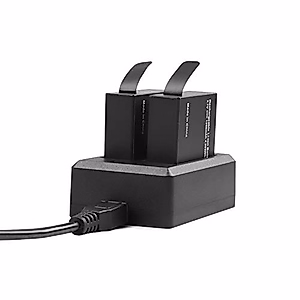 AKASO Brave 7 LE 2 x 1350mAh Rechargeable Action Camera Battery with USB Dual Charger