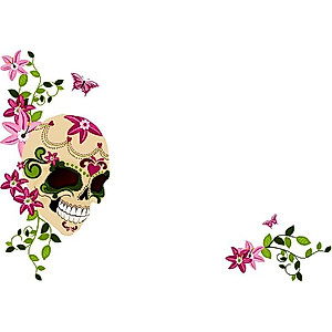 CafePress Sugar Skull with Stargazer Lilly Mousepad Non-Slip Rubber Mousepad, Gaming Mouse Pad