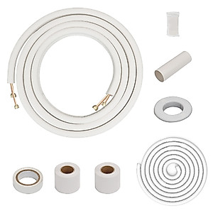 Air Jade 33 ft. Insulated Copper Pipes 1/4 & 3/8 inch Mini Split Line Set for Ductless Air Conditioner, Heat Pump System