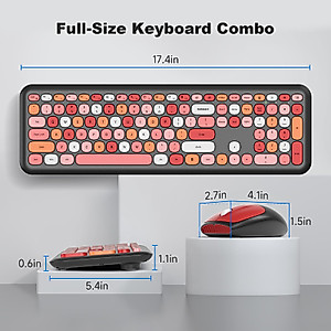 Wireless Keyboard Mouse Combo, Dilter Compact Wireless Keyboard and Mouse Set 2.4G Ultra-Thin Sleek Cute Cat Shape Design for Windows, Computer, Desktop, PC, Notebook (Purple)