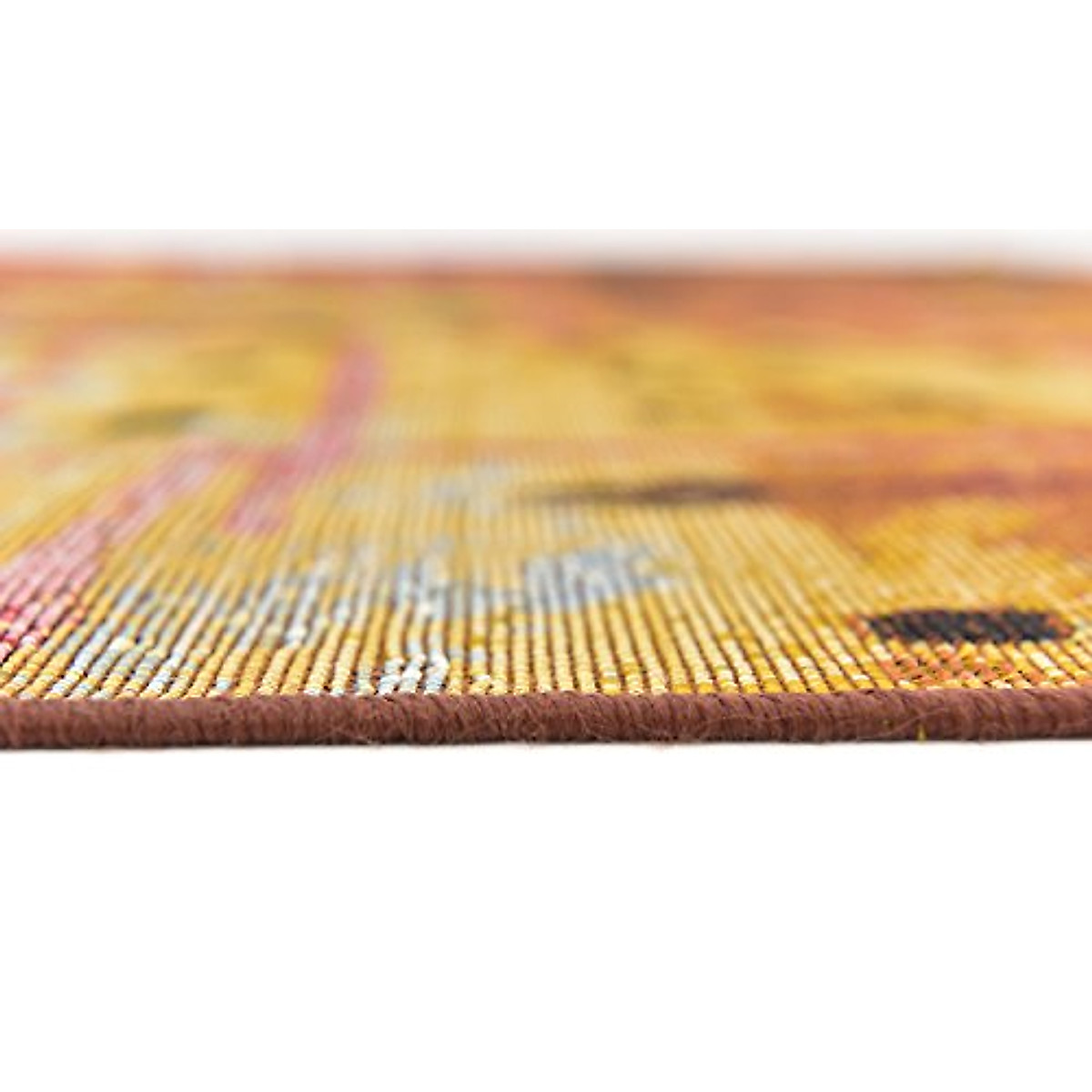 Unique Loom Outdoor Modern Collection Area Rug - Pine (5' 3" x 8' Rectangle, Multi/ Brown)