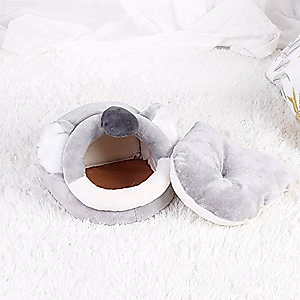 ABLAZEZAI Guinea Pigs Hideouts Chinchilla Hedgehogs Bed Hamster Supplies Dutch Rats Bearded Dragon Ferrets Rabbit House Animals Bed/Cube/House (L, Koala)