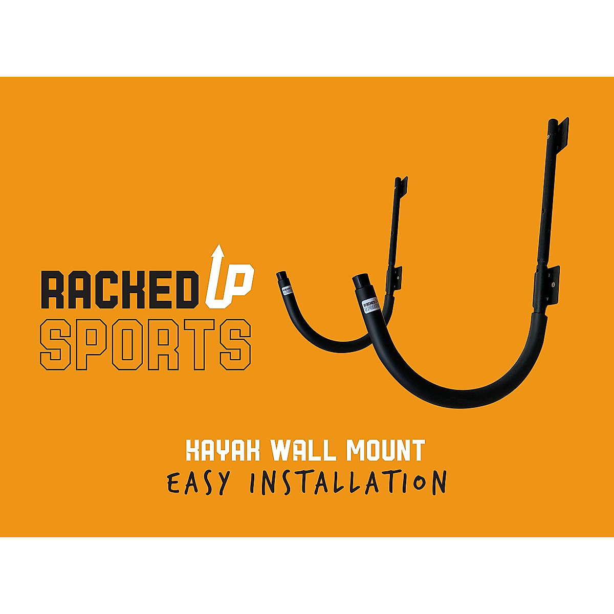 Racked Up Sports | Heavy Duty Wall Mount Hanger Rack for Kayaks Paddle Boards - Kayak Wall Hangers Craddle Hooks - 300lb Capacity