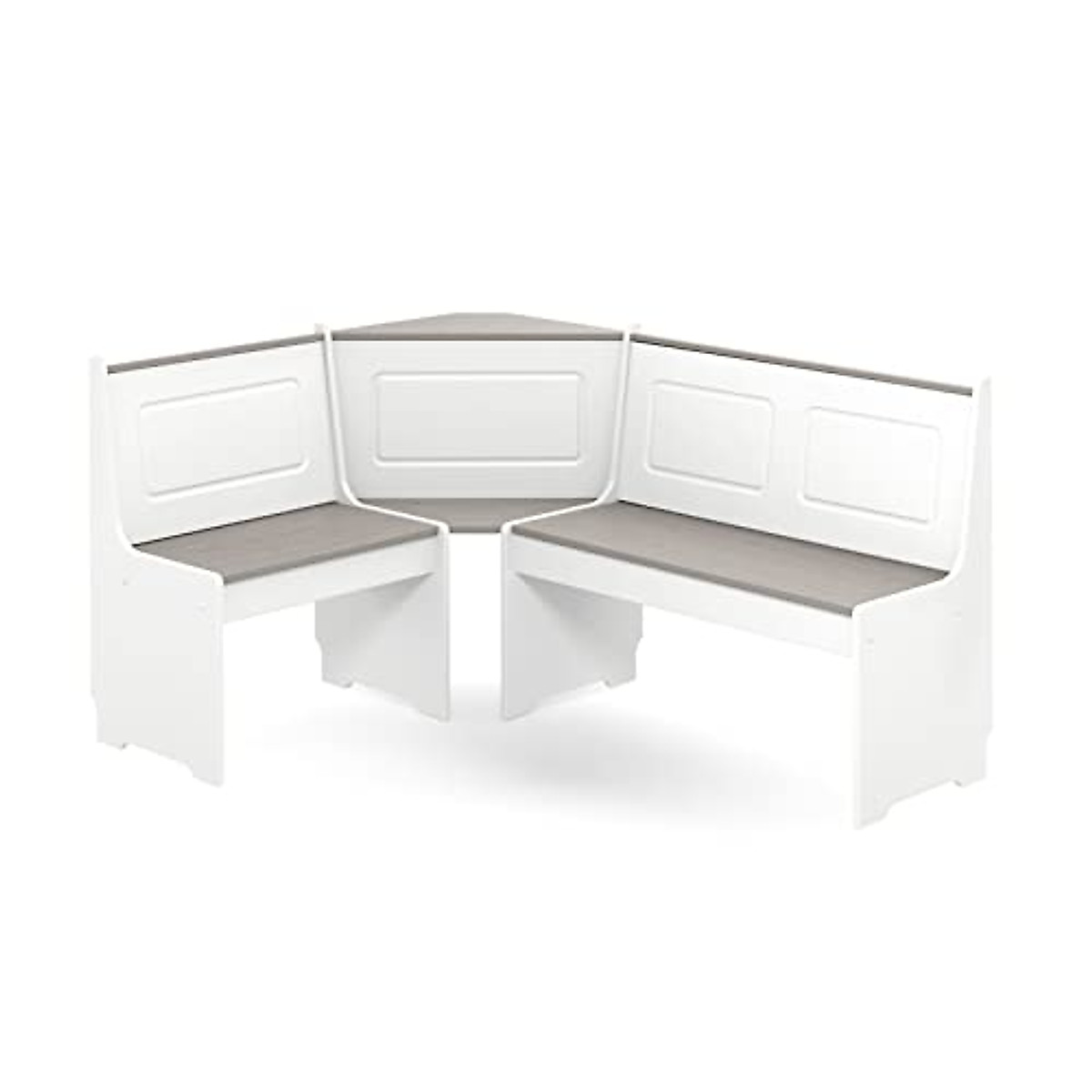 Linon Grey and White Breakfast Dining Set Ardmore Nook