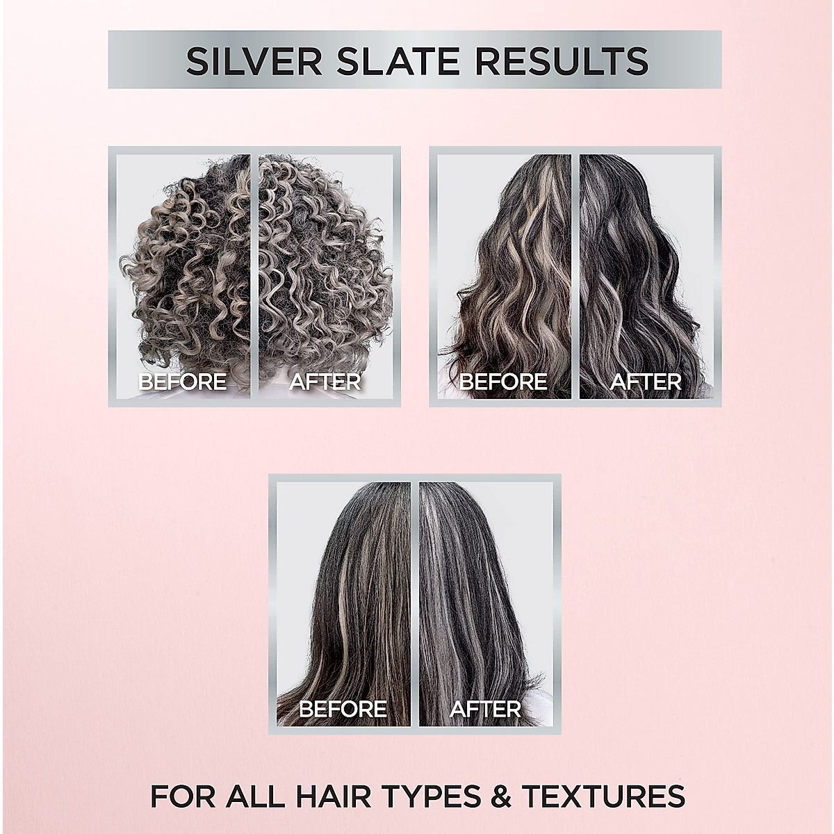 L'Oreal Paris Le Color Gloss One Step Toning Gloss, In-Shower Hair Toner with Deep Conditioning Treatment Formula for Gray Hair, Silver Slate, 1 Kit