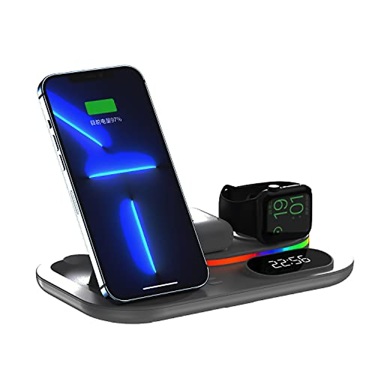 SUPERLIT 3-in-1 Fast Wireless Charger for Phone, Watch and Earbuds