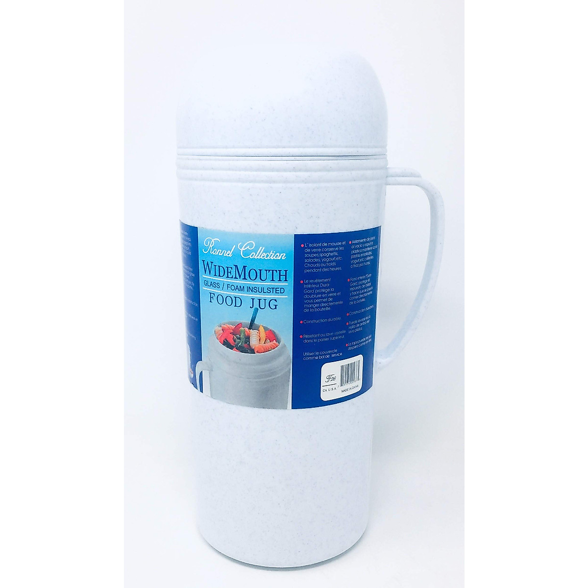 Vacuum Insulated Food Jug Flask Jar Wide Mouth Thermos 33.8 Fl Oz Hot/Cold 1-Ltr