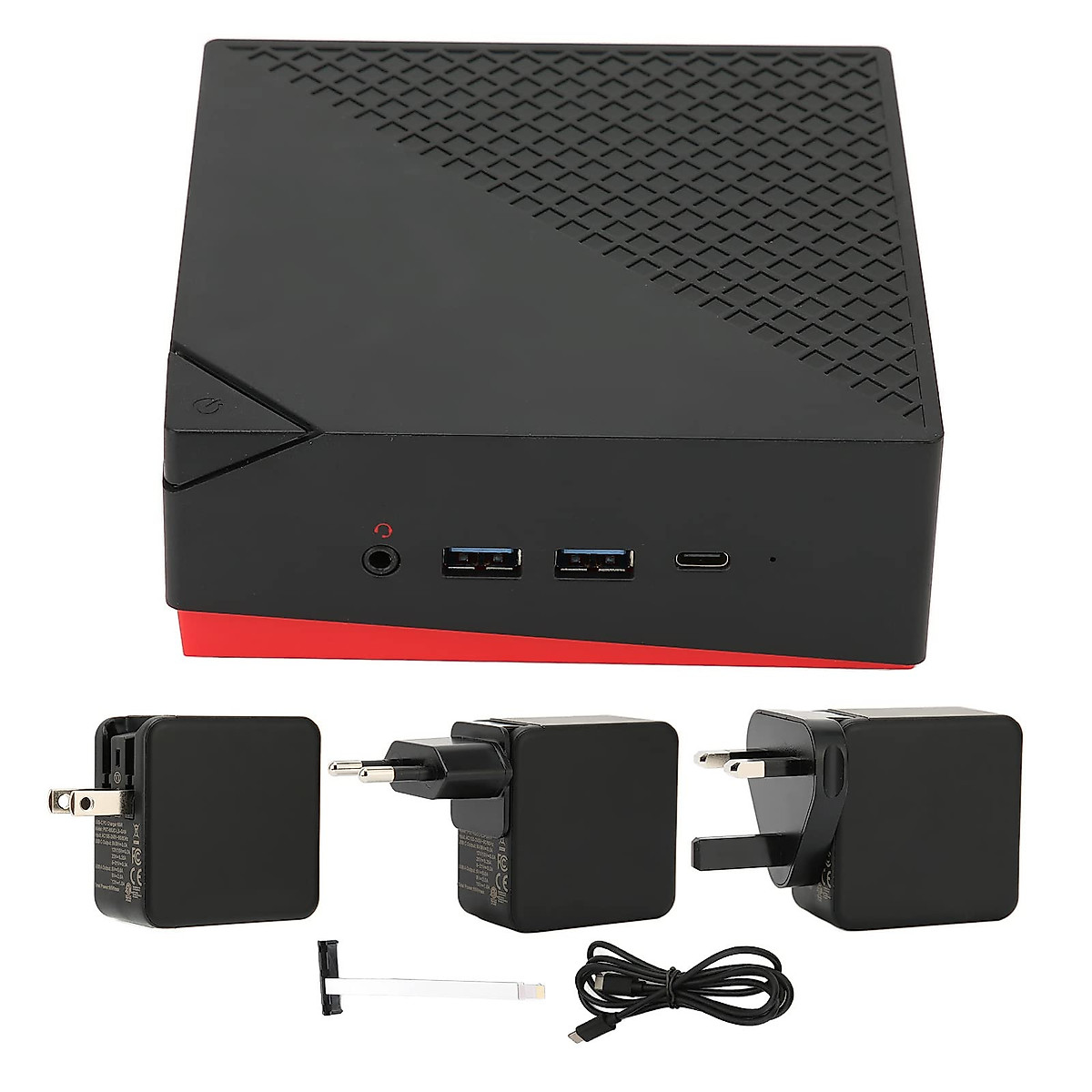 Dpofirs Mini PC with Ryzen 5 4500u Hexa Core 2.3GHz(Up to 4.0GHz) Wins 10, Mini Desktop Computer RAMROM(Optional), Support 2.5 Inch HDD/SSD (8GB DDR4+256GB SSD)