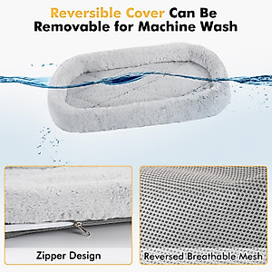 Zoratoo Cat Window Perch, Cordless Cat Hammock Window Seat with Cozy Pad Bed Cover for Indoor Cats, Durable Metal Frame Support Cat Bed with 4 Suction Cups for Large Cats (Cushion Pad Bed - Grey)