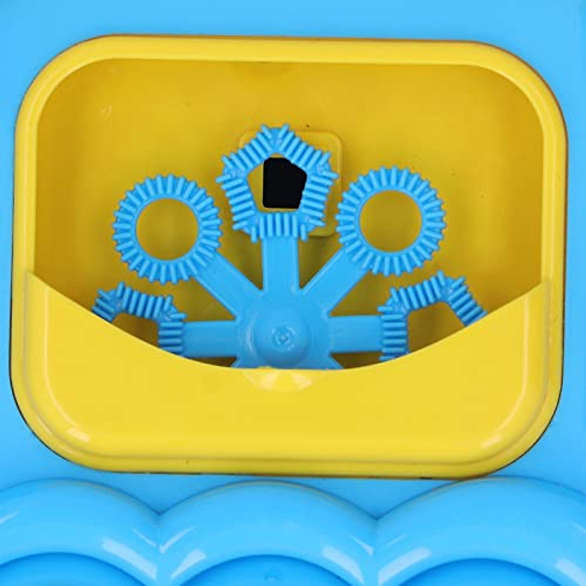 Automatic Bubble Blower Battery Operated Bubble Machine Bubble Maker Bubble Machine Electric Bubble Maker 8 Holes Automatic Bubble Blower Bubble Machine with Light Music for Indoor (Blue)